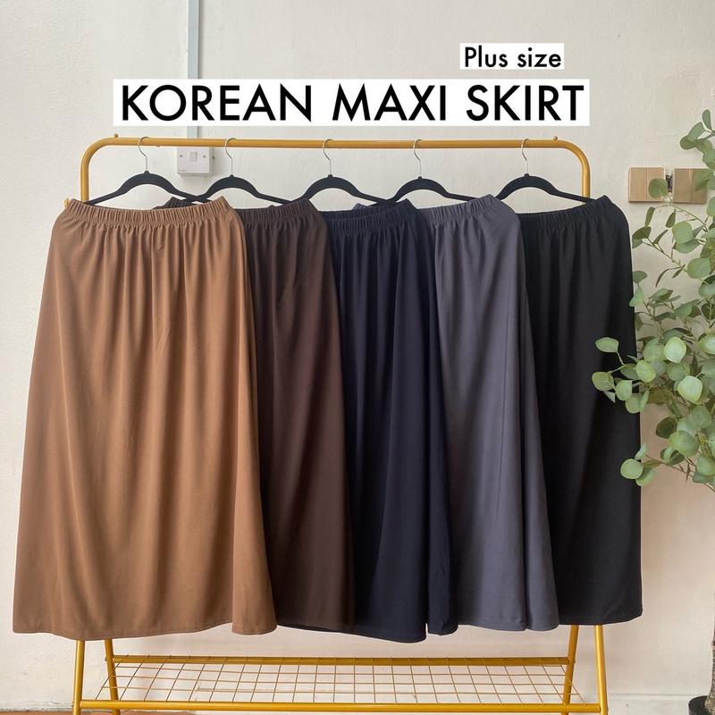 KAWAII MAXI SKIRT PLUS SIZE plain (korean maxi skirt) - TikTok Shop ...