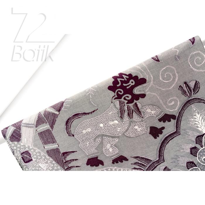 Promo KAIN BATIK PREMIUM Bahan Katun Motif Macan Alas Warna Abu Grey ...