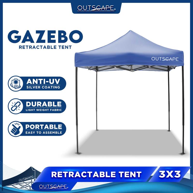 OUTSCAPE Retractable Tent 3x3 | 2.5x2.5 | 2x2 Meters HEAVY DUTY ...