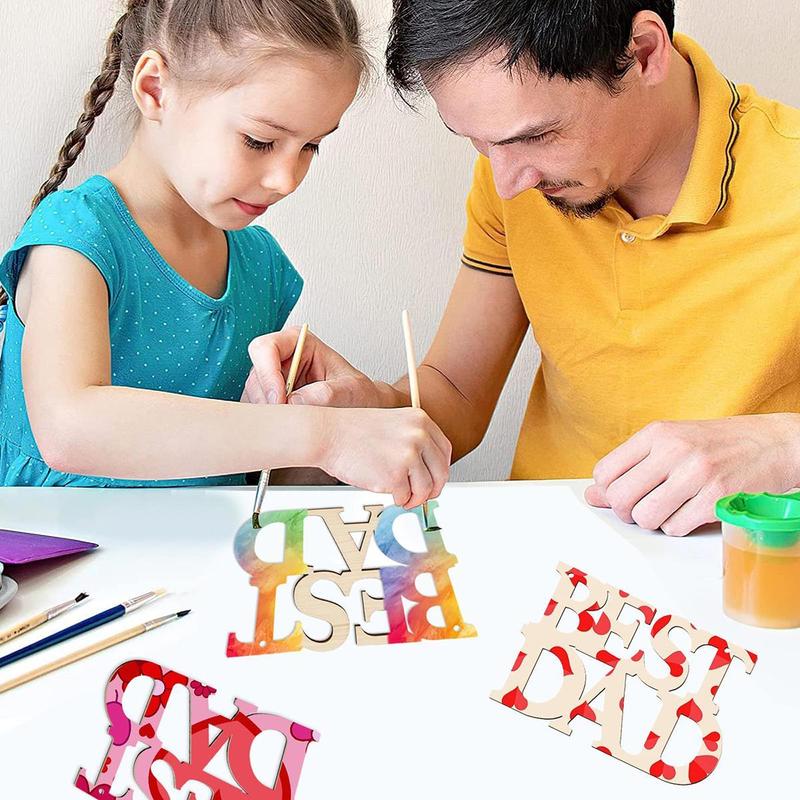 Best Dad Unfinished Wood Crafts - Wooden DIY Father's Day Gift - TikTok ...