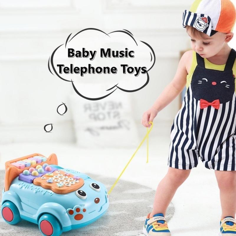 Music Telephone Toys for Baby Infant Early Learning Musical Cartoon ...