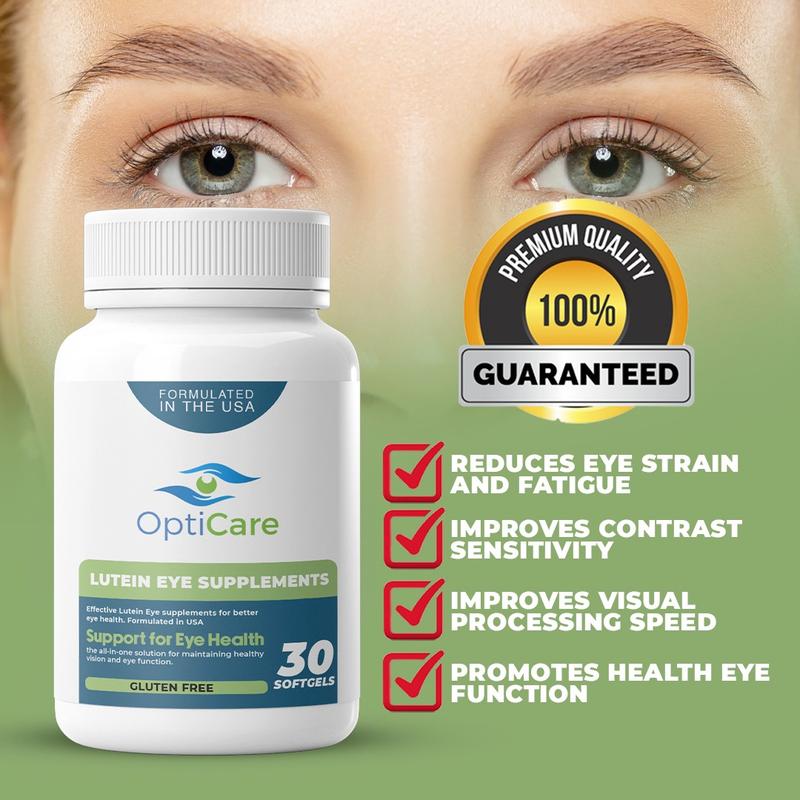 Opticare Lutein Eye Supplements Support for Eye Health Improves ...