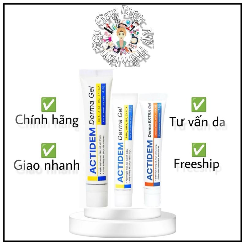 Gel mụn Actiderm 18gram/40gram hỗ trợ giảm mụn ẩn, đầu đen, thâm ...