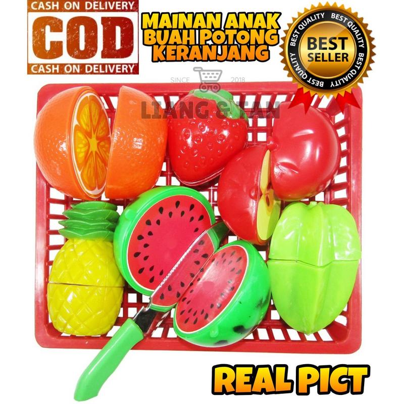 ( BISA COD ) PROMO Mainan Anak Edukasi Buah Potong Magnet / Mainan ...