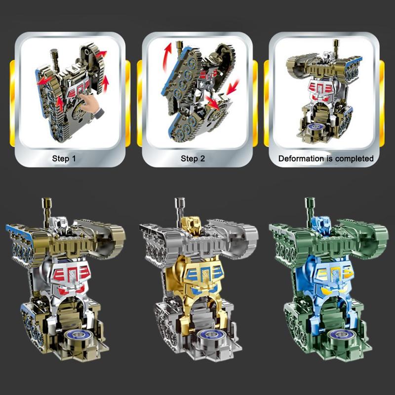 Transformer Robot Tank Gyro Toy Fingertip Mechanical Gyro Creative ...