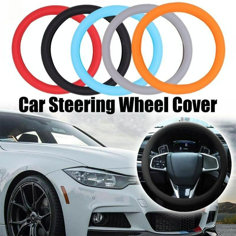 Universal Car Non-slip DIY Silicone Steering Wheel Cover Elastic ...