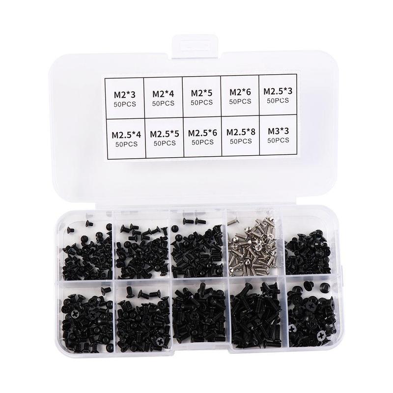 500Pcs PC Screw M2 M2.5 M3 Laptop Screws Set Universal Carbo - TikTok ...
