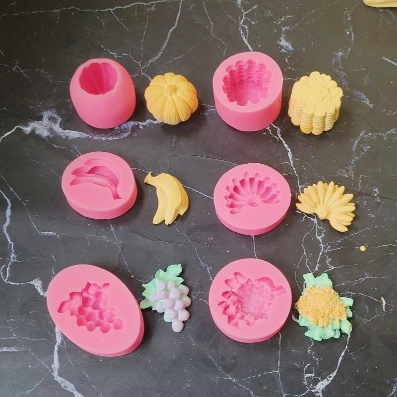 Acuan silikon untuk Fondant, buah-buahan dan sayur-sayuran, puding ...