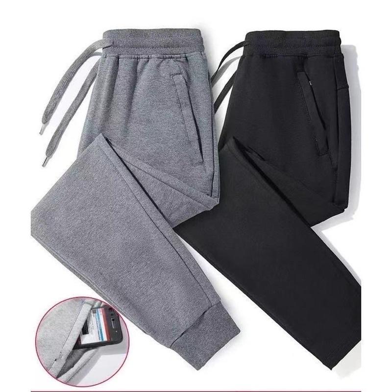 Seluar Jogger Kapas Polos Uniseks dengan zip / tebal Outdoor - TikTok ...