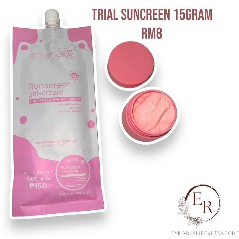 trial suncreen pink brilliant (15g SPF 30) - TikTok Shop Malaysia