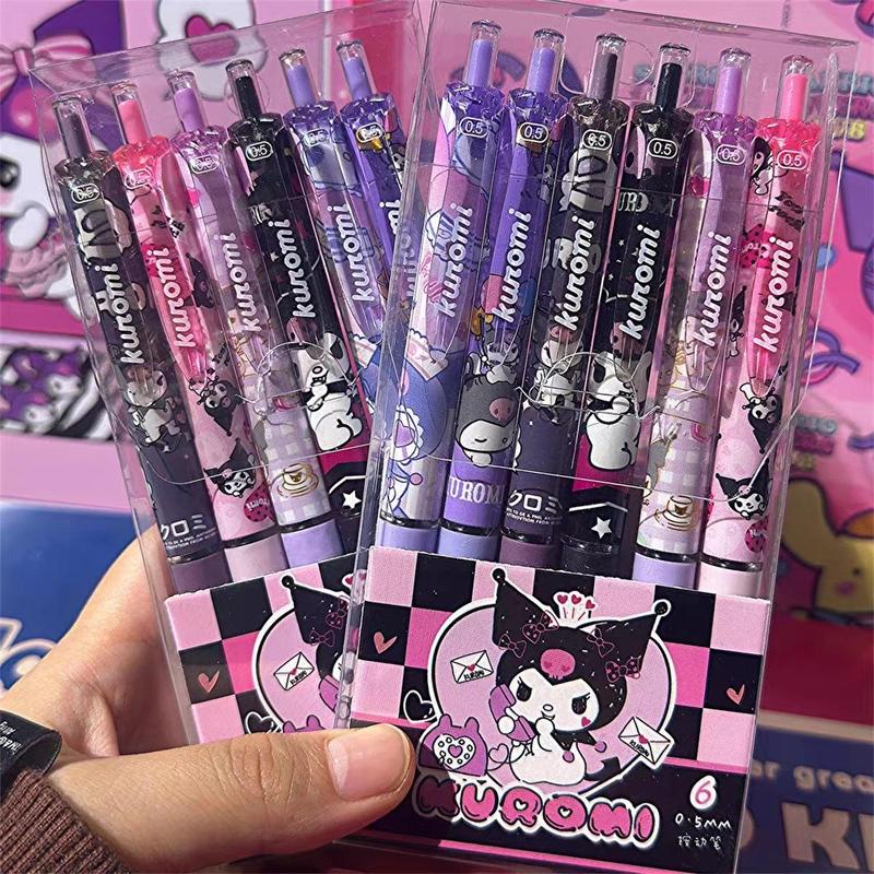 [6Pcs/Set]Cartoon Neutral Pen Cute Press Type ST Neutral Pen - TikTok ...