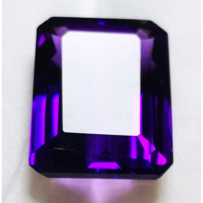 Batu Permata Natural Purple Amethys Quartz / Kecubung Octago - Shop ...