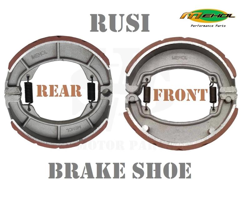 RUSI/TC MACHO125/ 150/ 175 REAR AND FRONT MEHOL BRAKE SHOE (rubberized ...