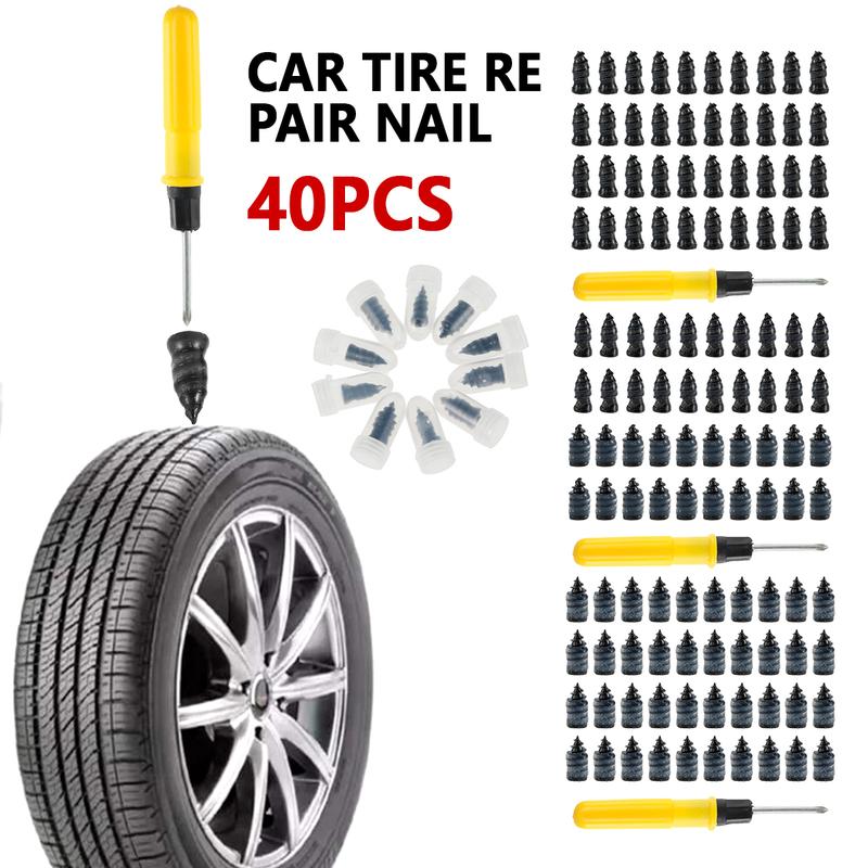40pcs Tire Repair Rubber Nail Auto Motorcycle Self-Service Vacuum ...