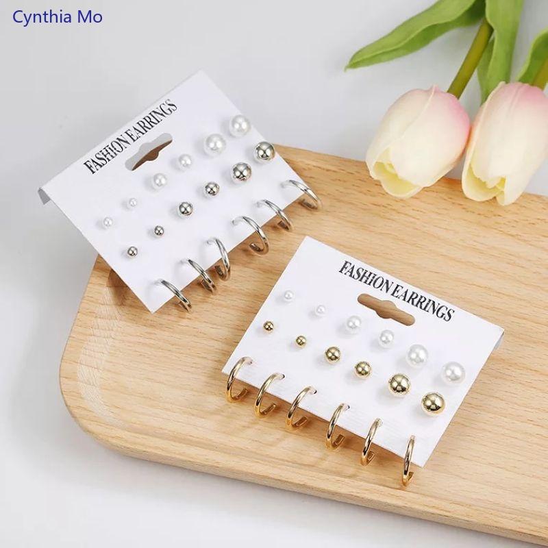 【Fulisa】9 pairs/set of earrings set - TikTok Shop Philippines