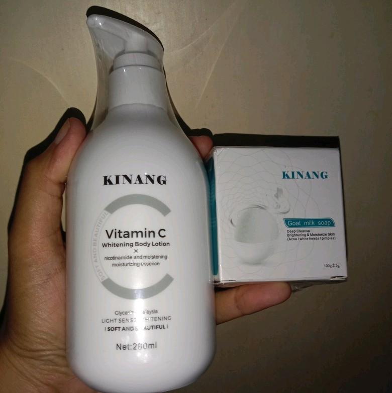 KINANG Whitening Body Lotion With Vitamin C 280ml + Soap 5g - TikTok ...