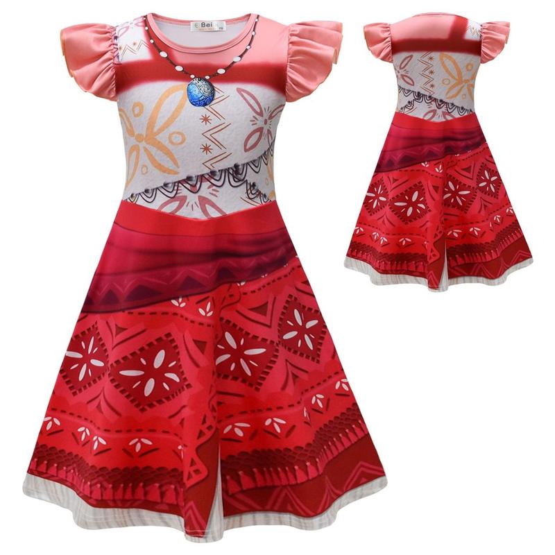 Kids Girls Anime Cartoon Print Ruffle Short Sleeves Sea Moan - TikTok ...