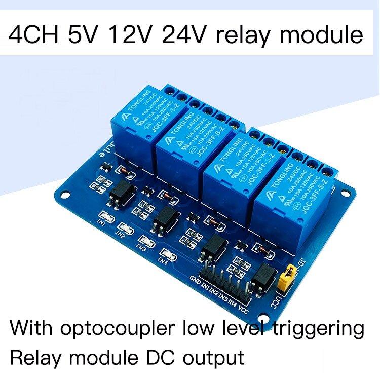 4 Channel Relay Module with Optocoupler For Arduino PIC ARM AVR ...