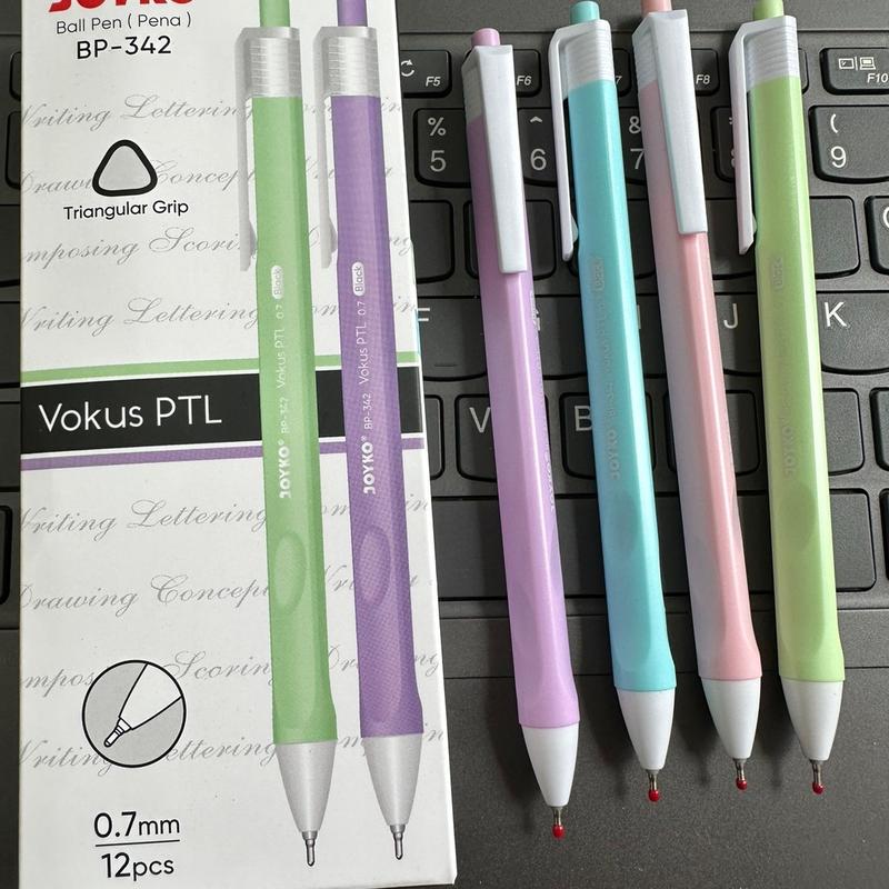 Pulpen Joyko VOCUS PASTEL BP-342 Hitam ( isi 12 pcs ) - Shop | Tokopedia