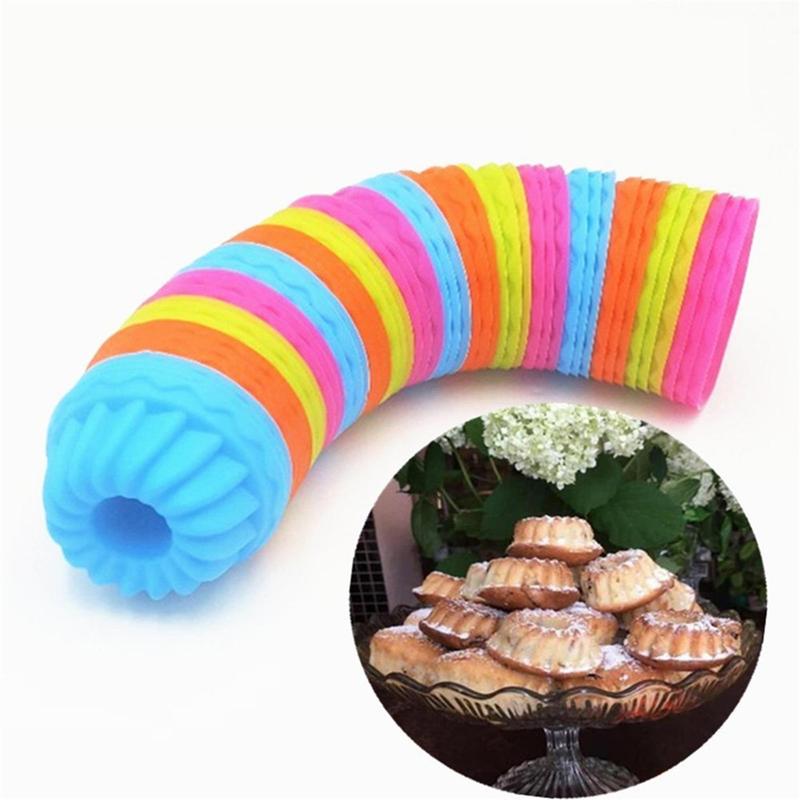 12 pieces mixed color silicone mold Mafen cup storage box - TikTok Shop ...