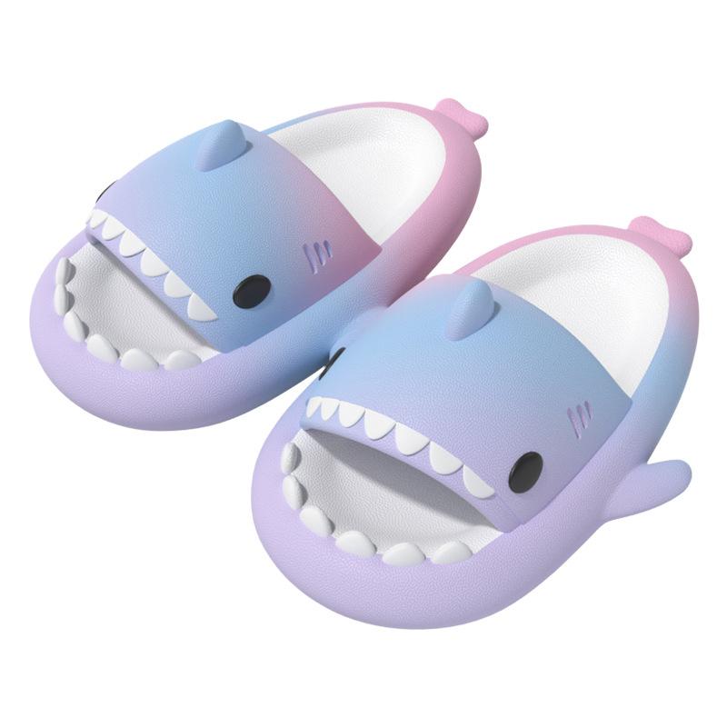 Rainbow Gradient Children's Shark Slippers Cute Cartoon Boys - TikTok ...