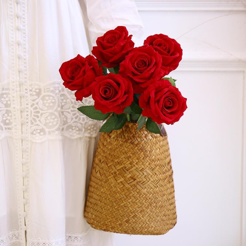 Simulation Flannel Lovesick Fake Rose Flower Home Living Roo - TikTok ...