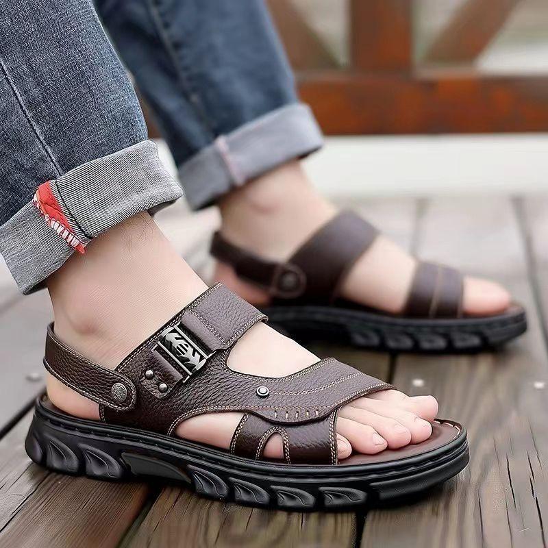 2025 Men's Sandals Thick Sole Soft Sole Waterproof Non-Slip Wear ...
