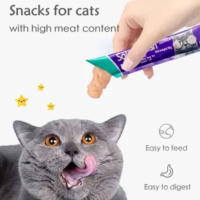Pet cat snack strip cat wet treats chicken and food snacks sausage for ...