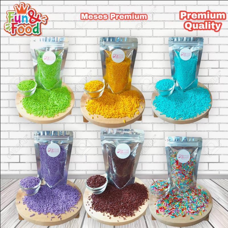 [Variasi] - Meses Pouch Meses Butiran Coklat Sprinkle Topping Donut Kue ...