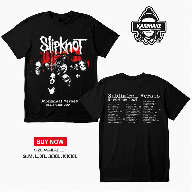 Slipknot 100% Cotton Tshirt Pakaian longgar Unisex Streetwea - TikTok ...