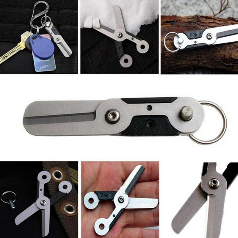 Practical EDC Mini Scissors With Spring Latch Anti-lost Design Outdoor ...