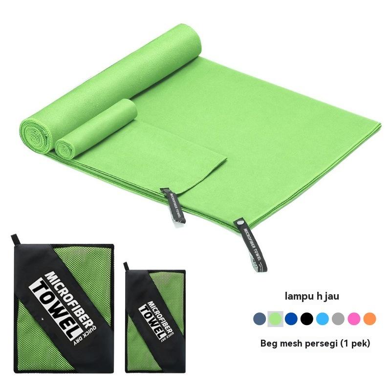 Set Tuala Sukan Bulu, Dua Muka, 3 Keping, Mikrofiber, Cepat Kering ...