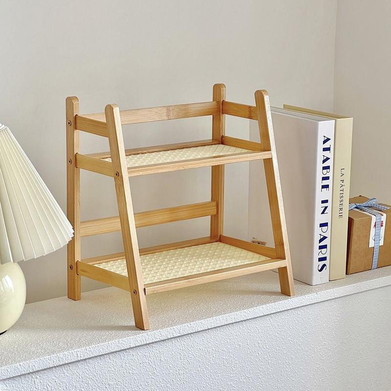 New 2-Tiers Wooden Storage Shelf Multifunctional Trapezoidal - TikTok ...