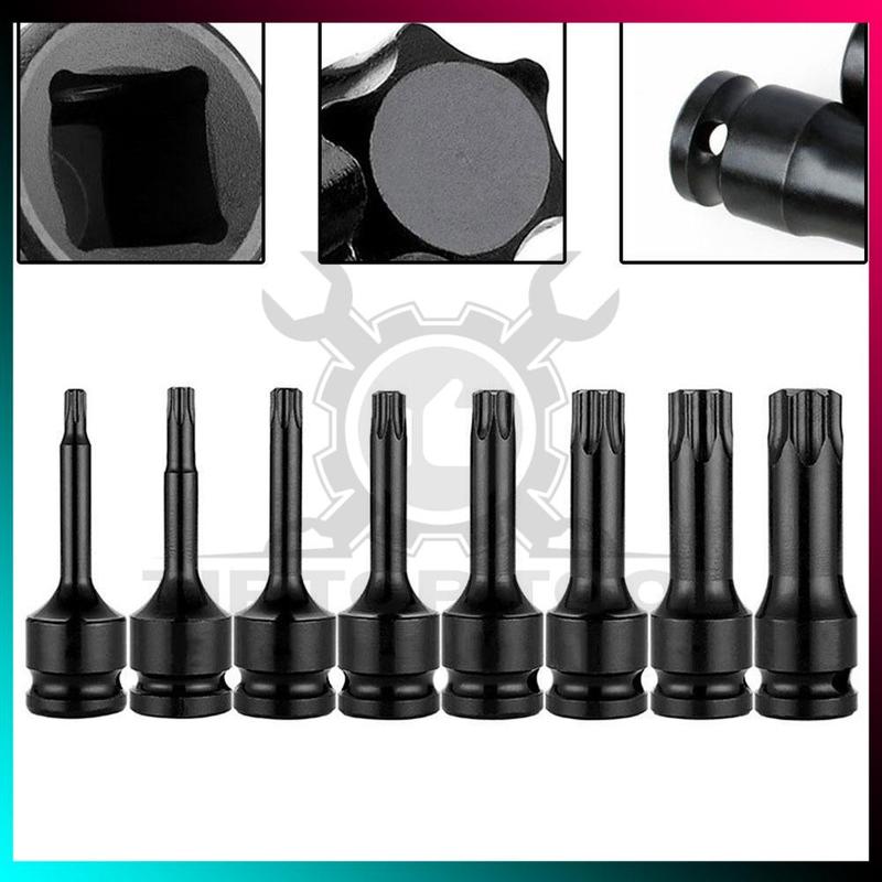 CR-MO 1/2" Driver Torx Impact Socket Bit Length 78mm Allen Key Elenkey ...
