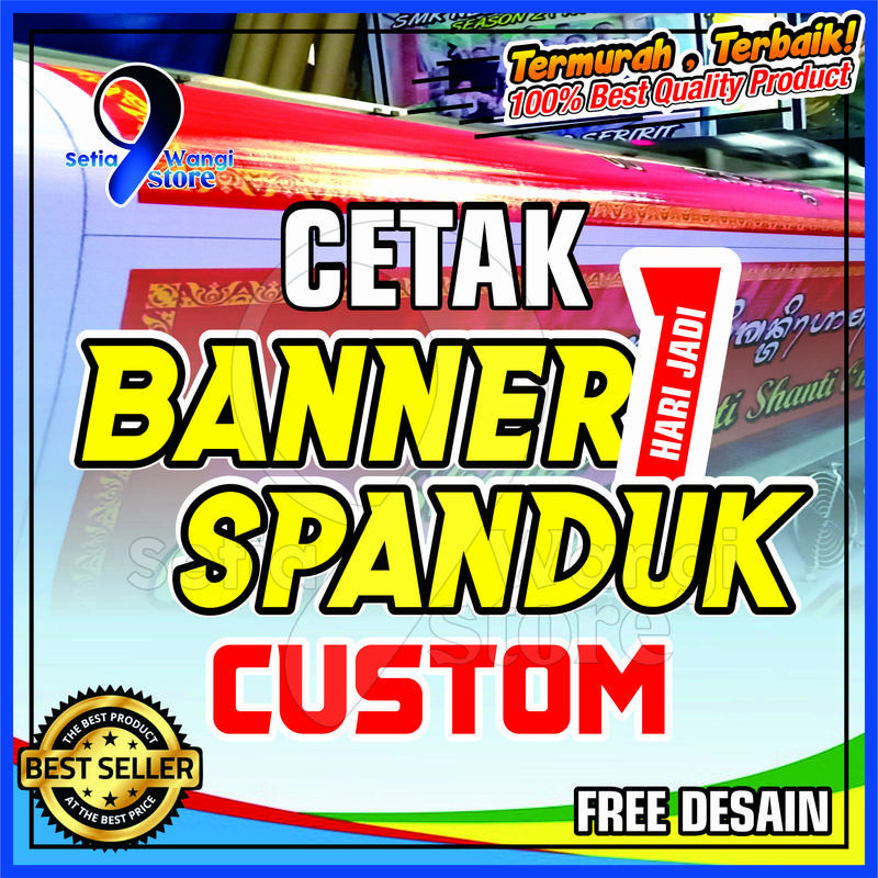 Cetak Spanduk Banner Custom Free Desain Bahan Tebal 100% Hight - Shop ...