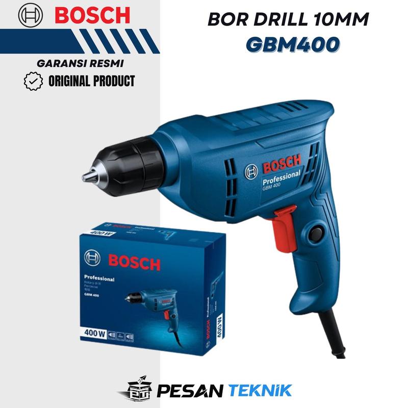 BOSCH GBM 400 Mesin Bor Listrik Besi Kayu Electric Drill 10mm 400Watt ...