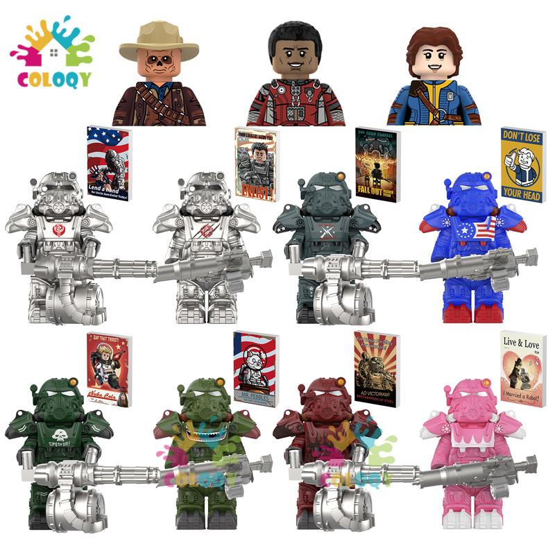 Kids Toys BoS Game T60 Power Armor Building Blocks Iron Armor Soldiers ...