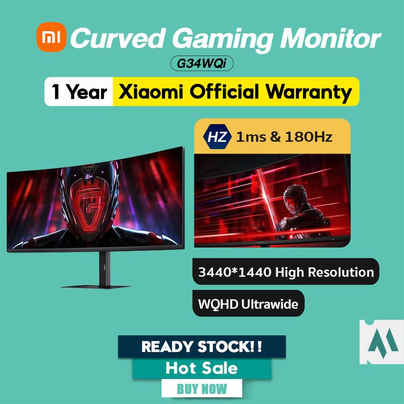 Xiaomi Redmi G34WQi 34 inch Curved Monitor Ultrawide VA Gaming - TikTok ...
