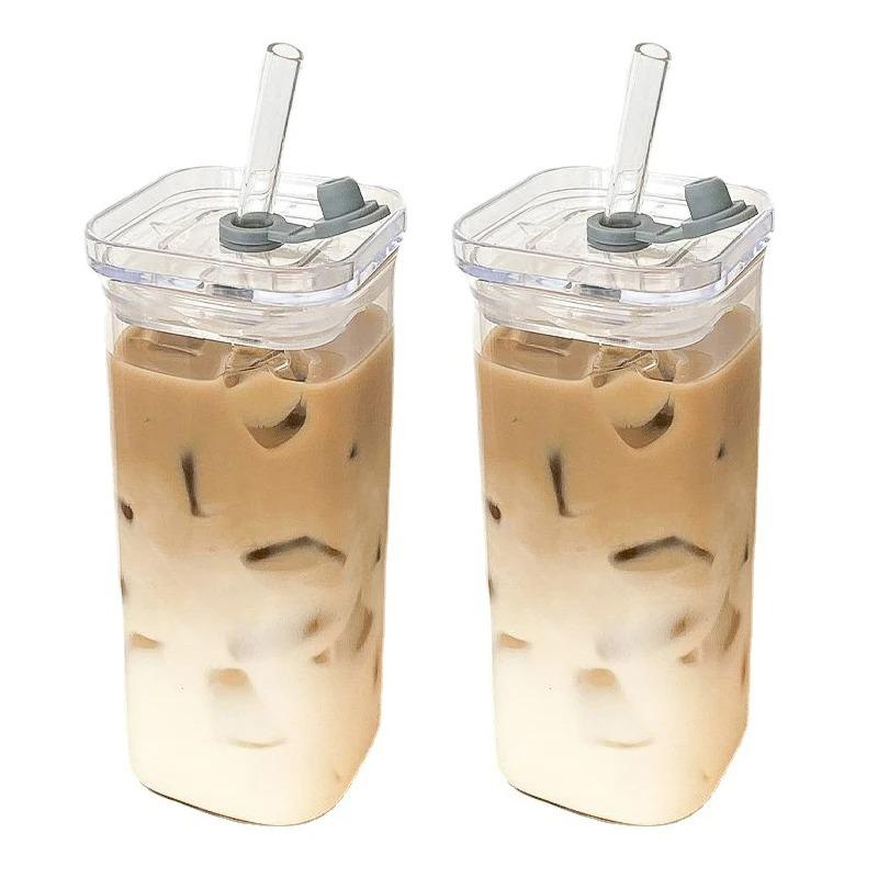 Cawan Kaca Kopi, Bentuk Segi Empat, Tahan Panas, Dengan Tudung - TikTok ...