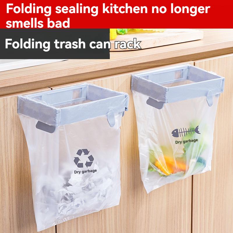 Tong Sampah Boleh Dilipat, Penyangkut Beg Plastik Lekap di Dinding ...