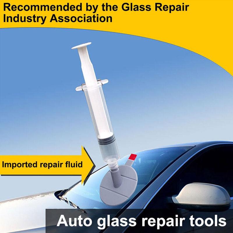 Glass Repair Agent Car Glass Repair Tool Set Front Crack Fluid - TikTok ...