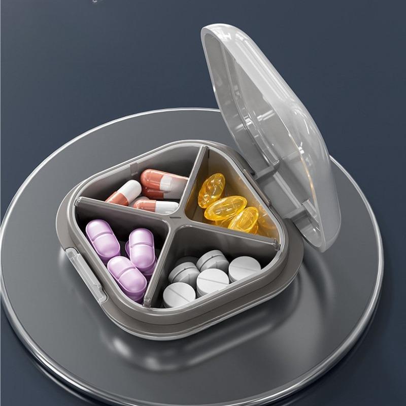 Portable Multi-Compartment Pill Box - Mini Daily Medication Organizer ...