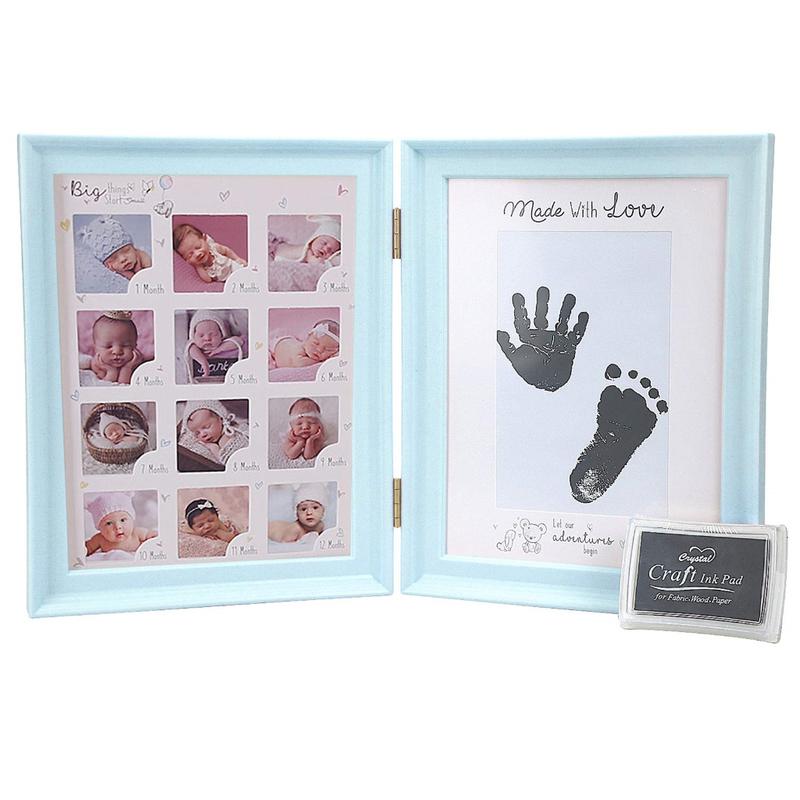 PVC Photo Frame Newborn Footprint Record Picture Frame Offic - TikTok ...