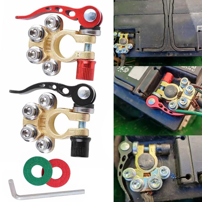 2Pcs 12V Battery Terminals Connectors Clamps Quick Release For - TikTok ...