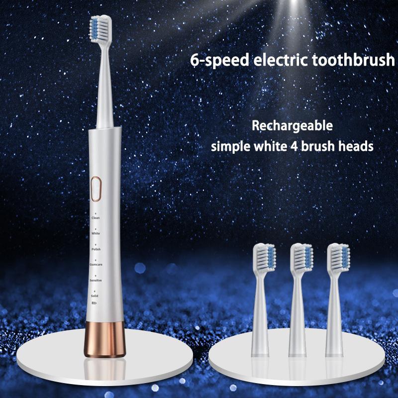 Electric USB Charging Toothbrush, 1 Count Soft Bristles Toothbrushes ...