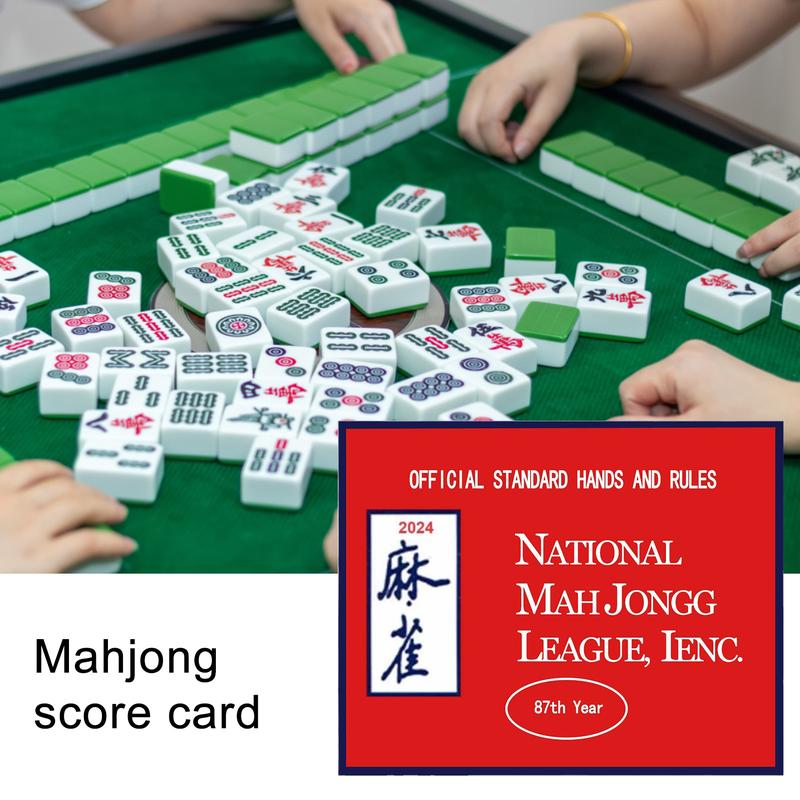 dotuqck-1/4Pcs 2024 Mahjong Score Card National Mahjong League - TikTok ...