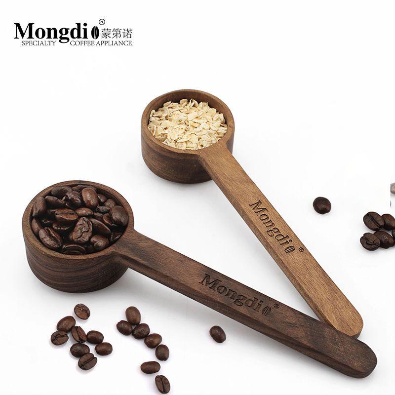 Mongdio Coffee Measuring Spoon Solid Wood Measuring Spoon Black ...