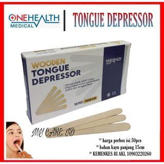 Tongue Spatel Tong Spatel Kayu isi 50 Spatula Lidah Depressor - Shop ...