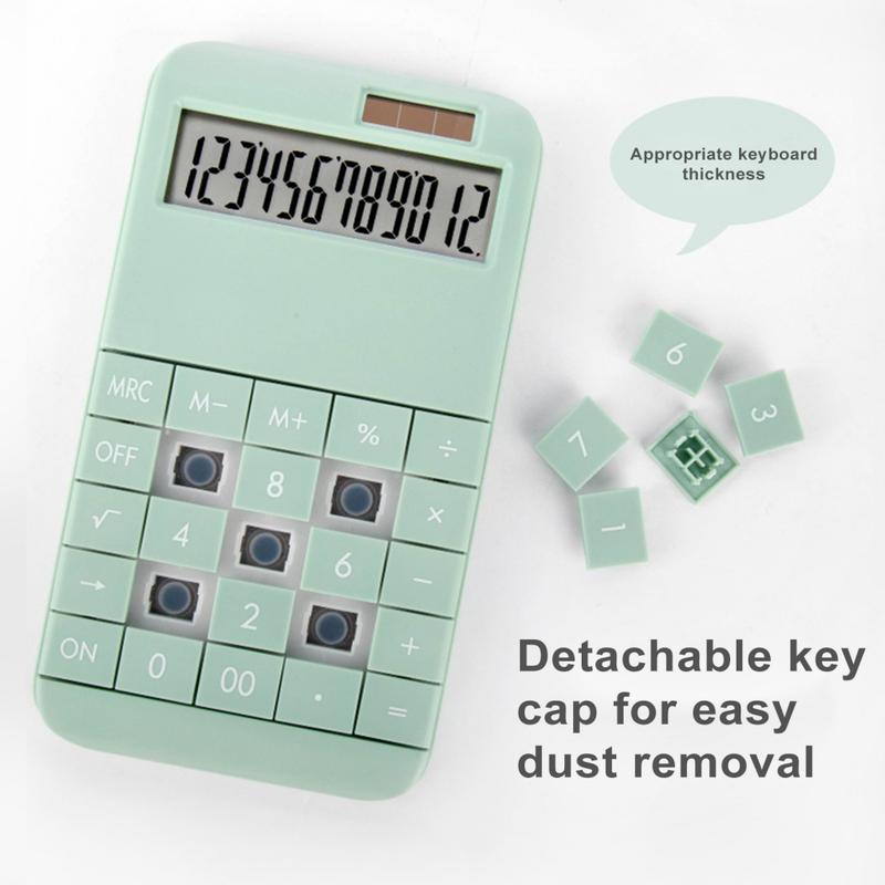 tecerei- Detachable Buttons Calculator Student Calculator 12 Digit ...