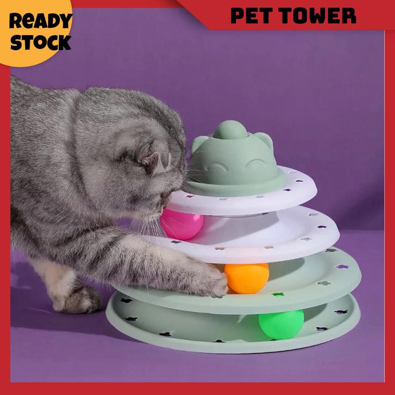 Spinning Balls Cat Toy Cat Tower Toy Ball Mainan Bola Kucing - TikTok ...